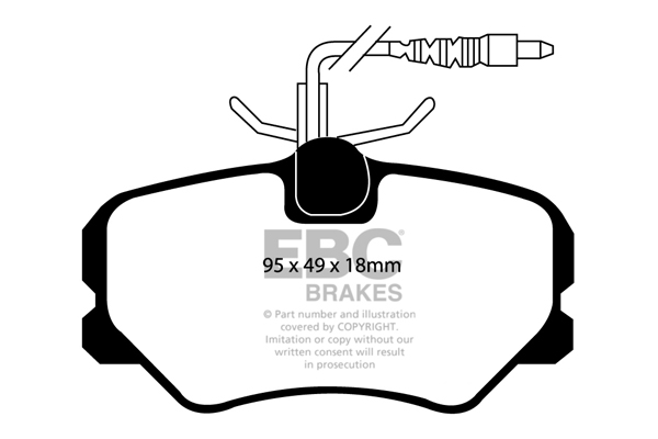 刹车片(前桥) EBC Brakes DP21080