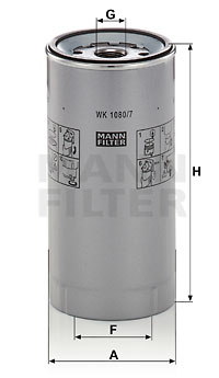 燃油滤清器 MANN-FILTER WK 1080/7 x